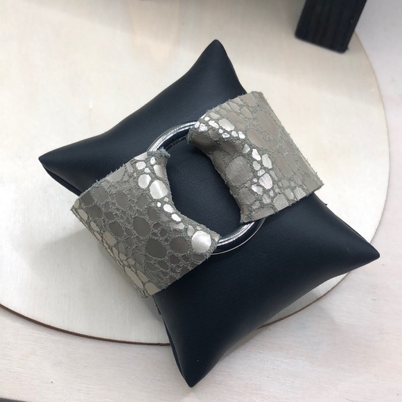 keva | Jewelry | Keva Style Textured Leather Ring Wide Bracelet Trendy ...